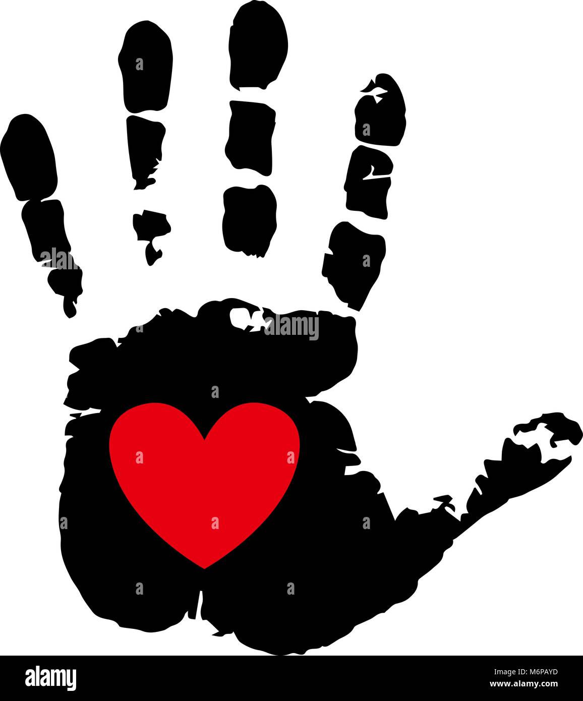 Handprint Heart Clip Art