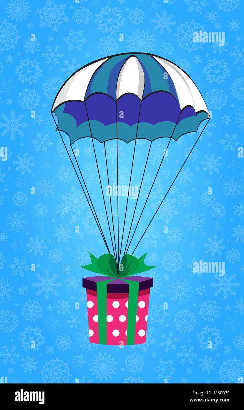 Cute cartoon vector illustration of christmas or new year gift wrapped ...