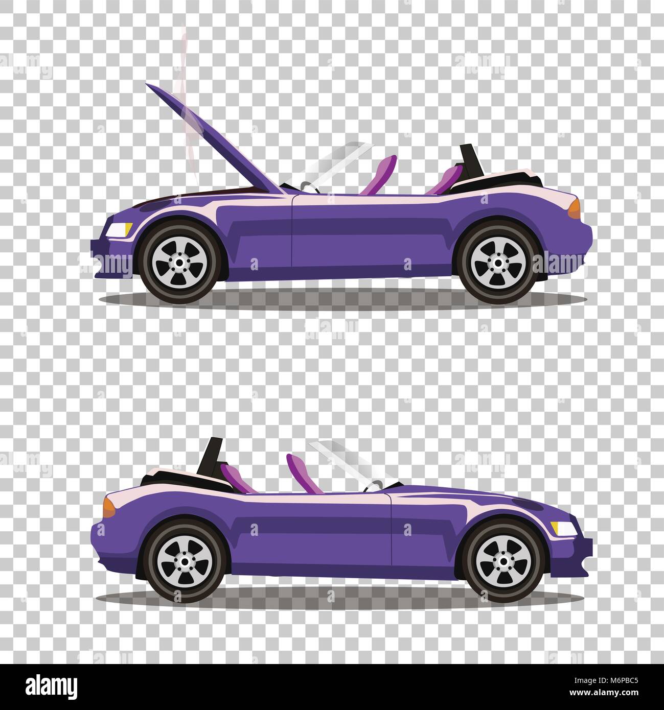 Transparent car hood Stock Vector Images - Alamy