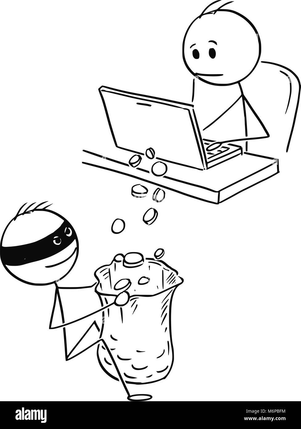 Cartoon Computer Man Stock Vector Images - Alamy