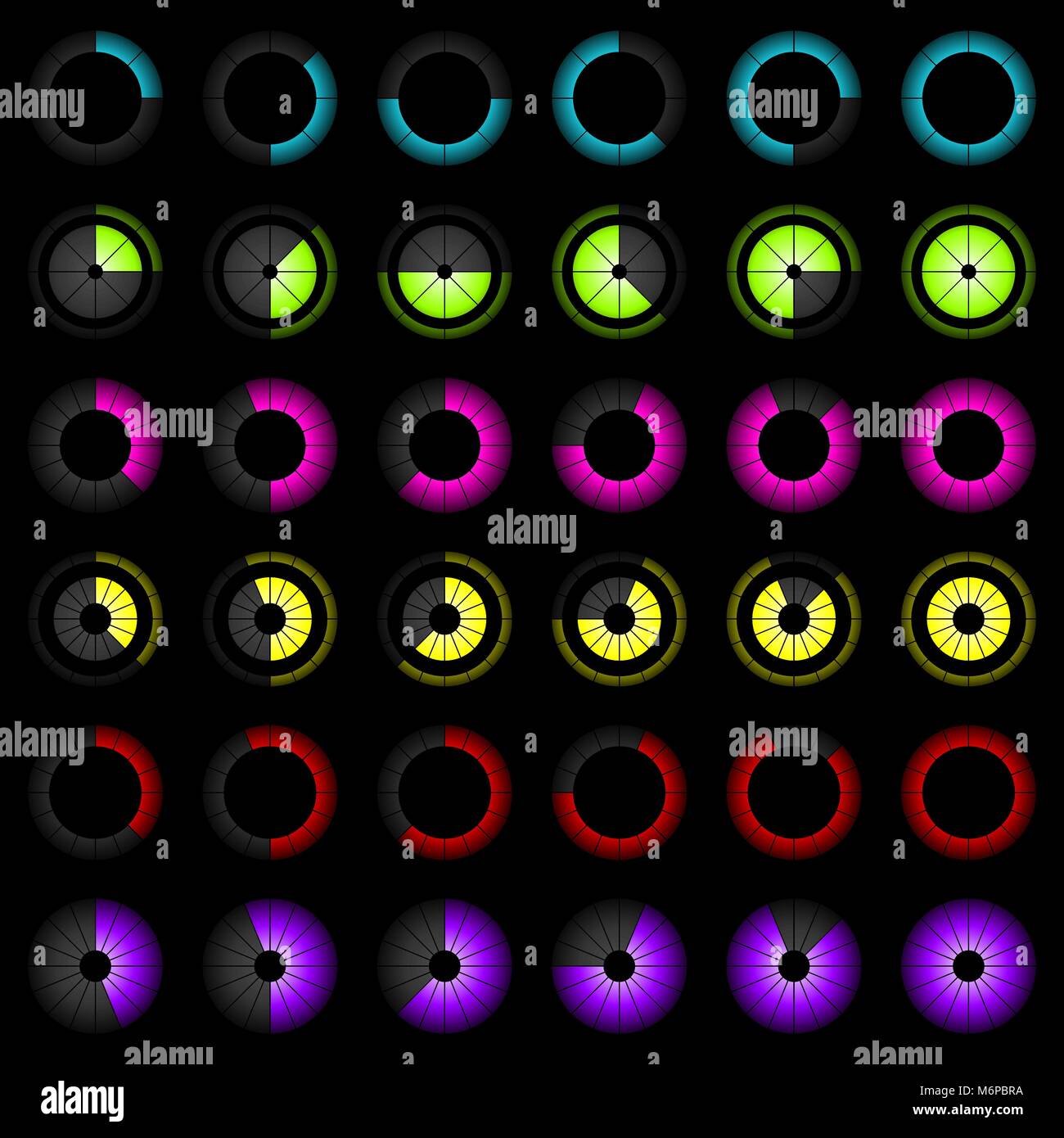 Set of bright progress indicators for the web Stock Vector Image & Art ...
