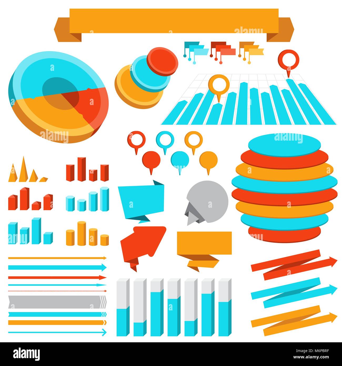 Set of infographics elements and objects Stock Vector Image & Art - Alamy