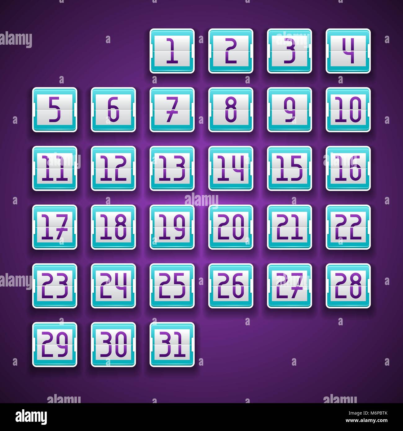 Mechanical scoreboard numbers calendar Stock Vector Image & Art - Alamy