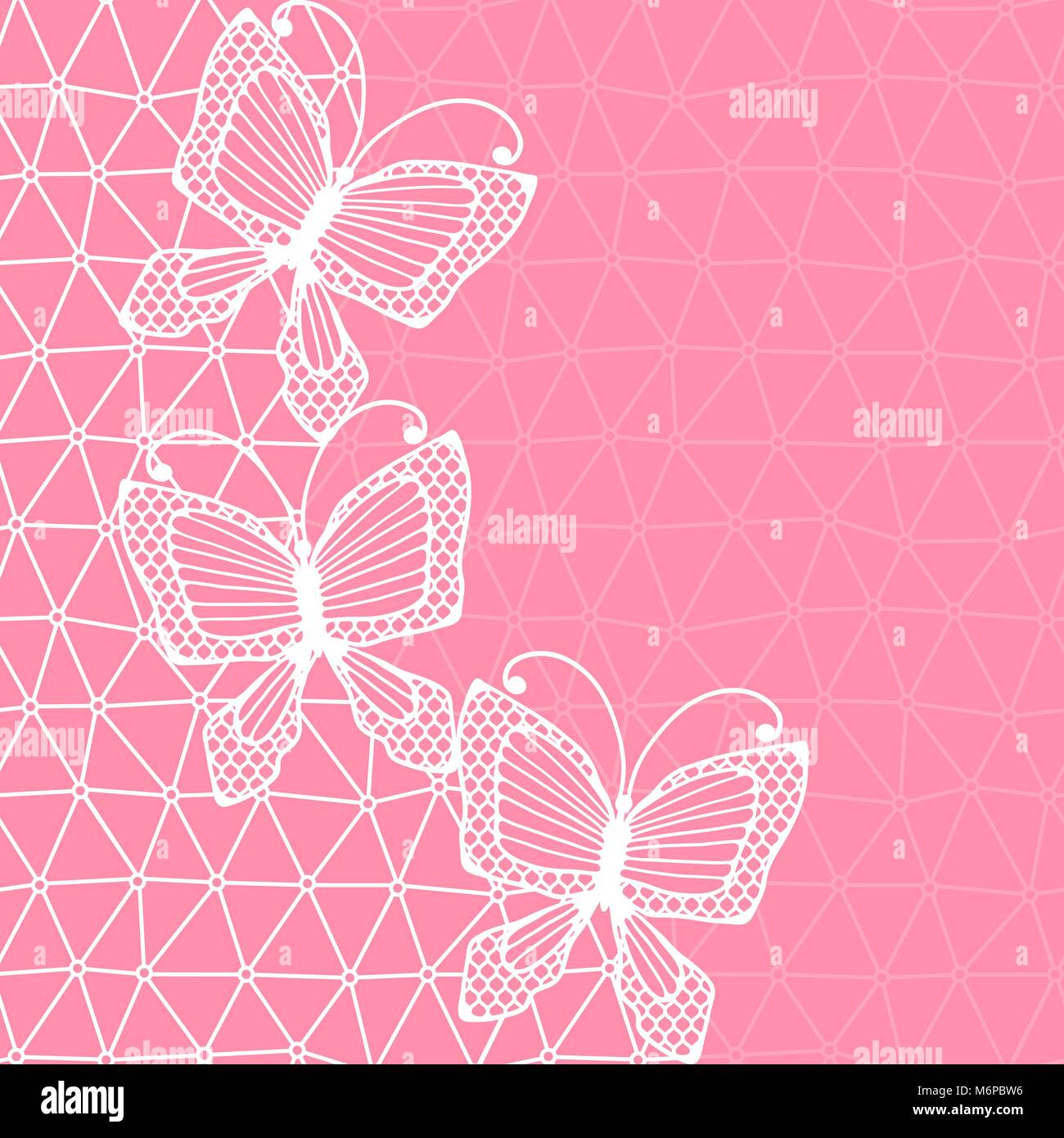 Lace background with butterflies Stock Vector Image & Art - Alamy