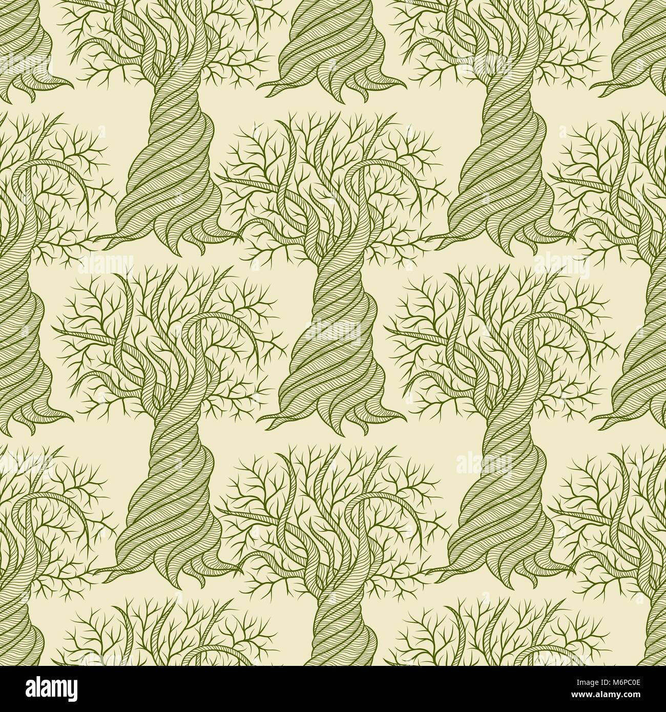 Twisted old tree Stock Vector Images - Alamy