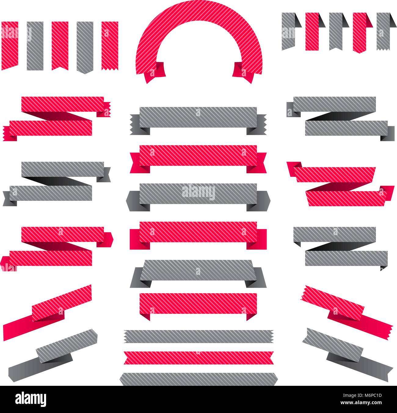 Set of vector ribbons, labels and stickers Stock Vector Image & Art - Alamy