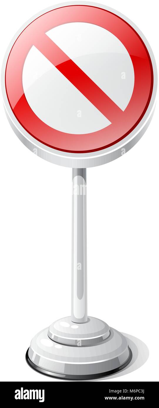 Red forbidden road traffic sign isolated on white Stock Vector Image ...