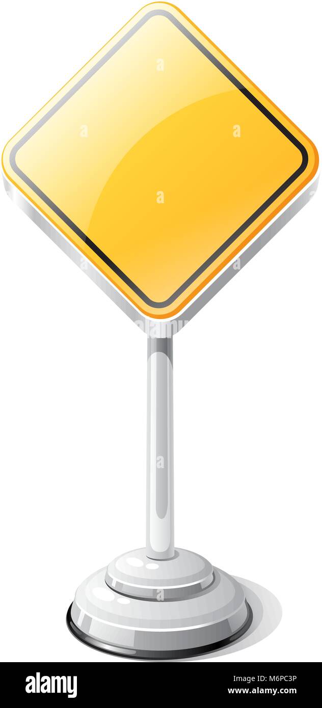 Priority road traffic sign isolated on white Stock Vector Image & Art ...