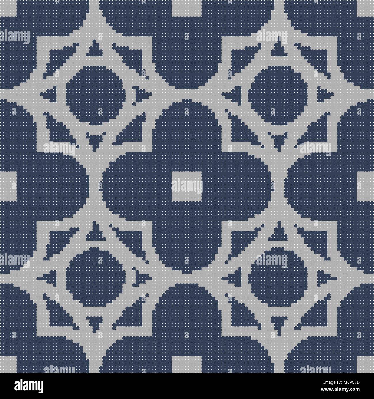 Halftone colorful seamless retro pattern round curve cross geometry ...