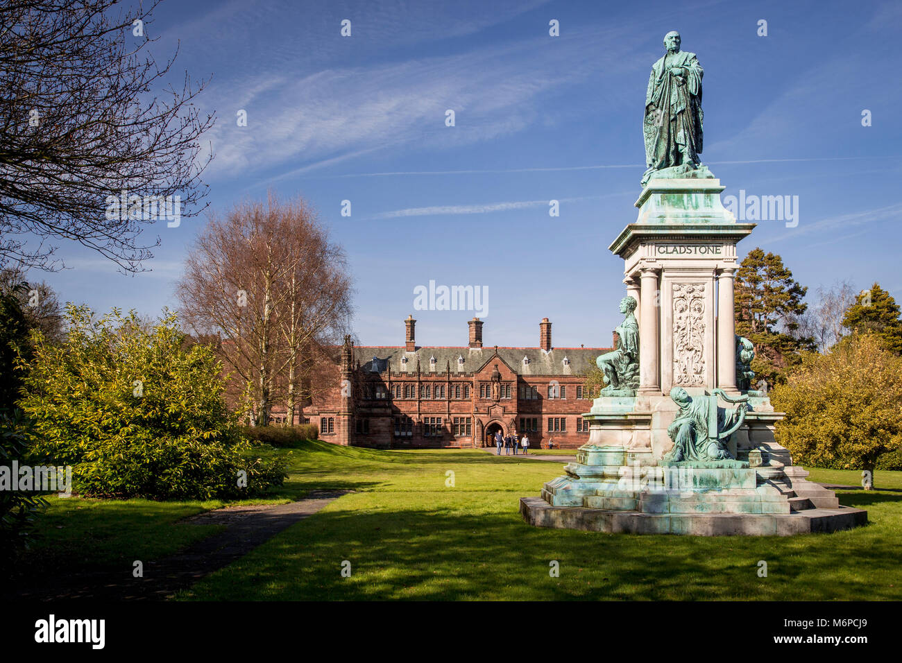 Gladstone library wales statue hi-res stock photography and images - Alamy