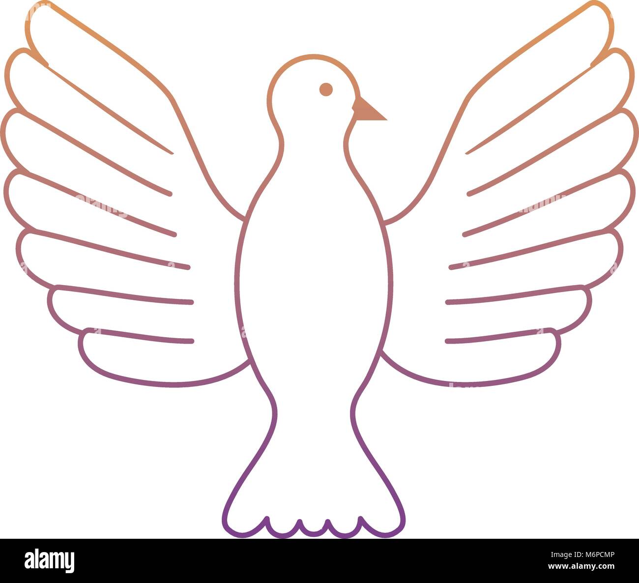 dove bird icon over white background, colorful design. vector ...