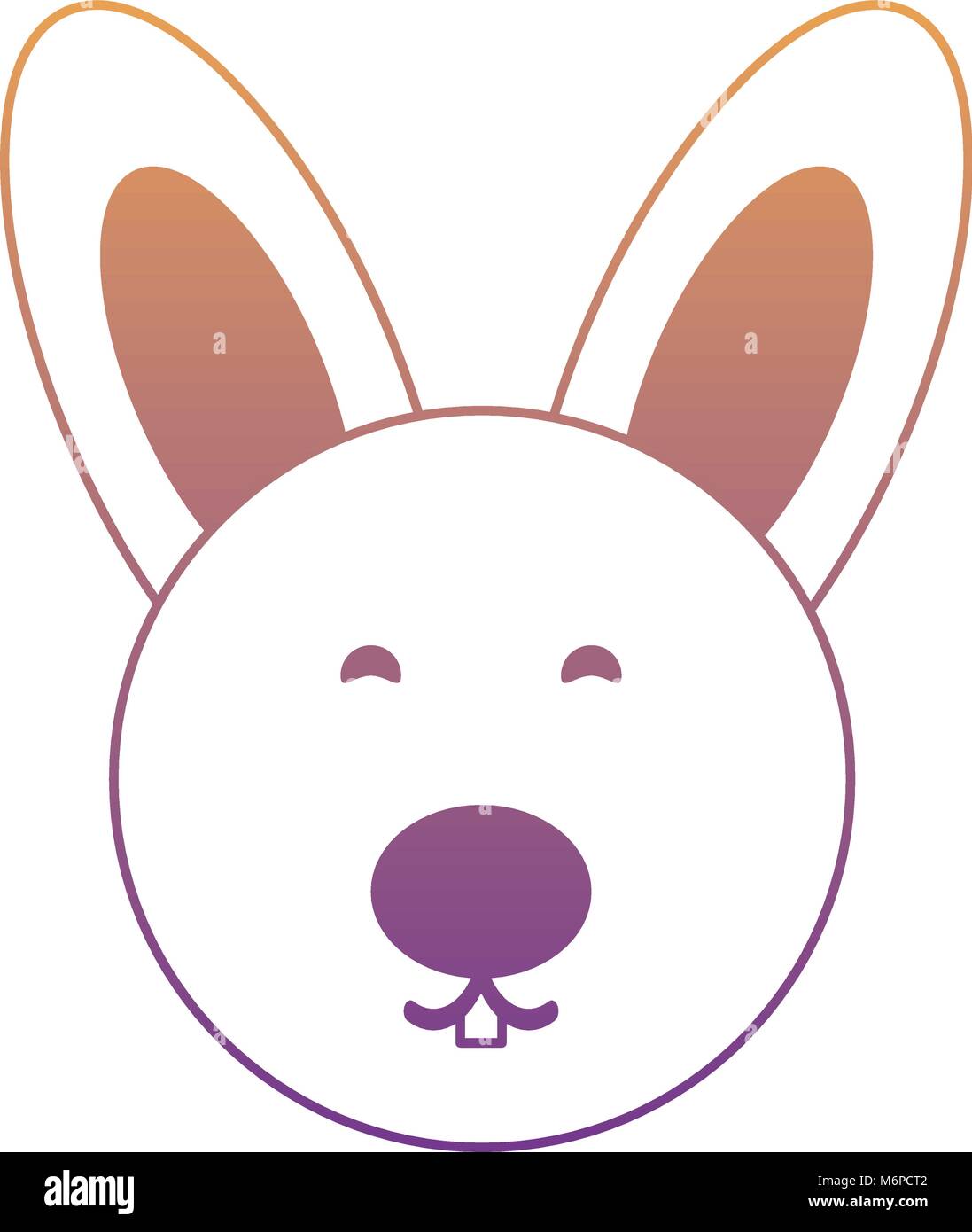 cute bunny icon over white background, colorful design. vector ...