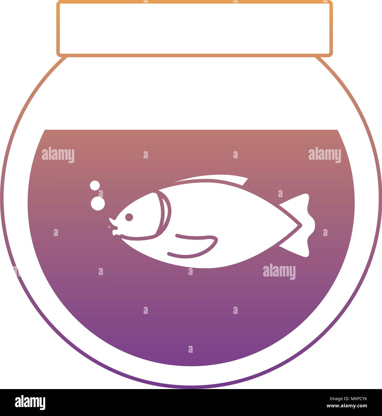 fishbowl icon over white background, colorful design. vector ...