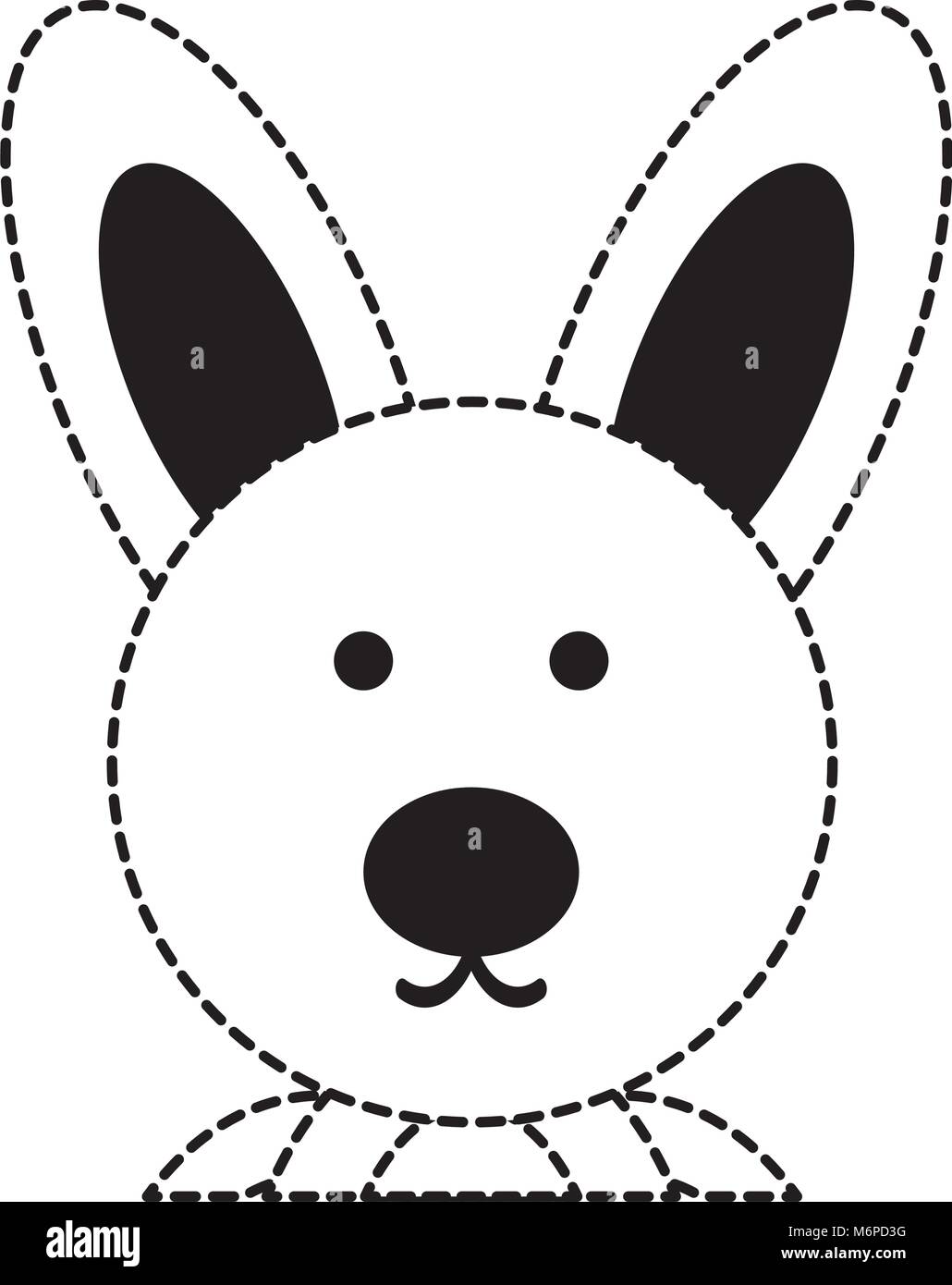 cute rabbit animal icon over white background, vector illustration ...