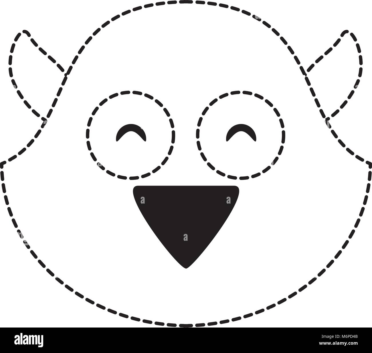 cute bird face icon over white background, vector illustration Stock ...