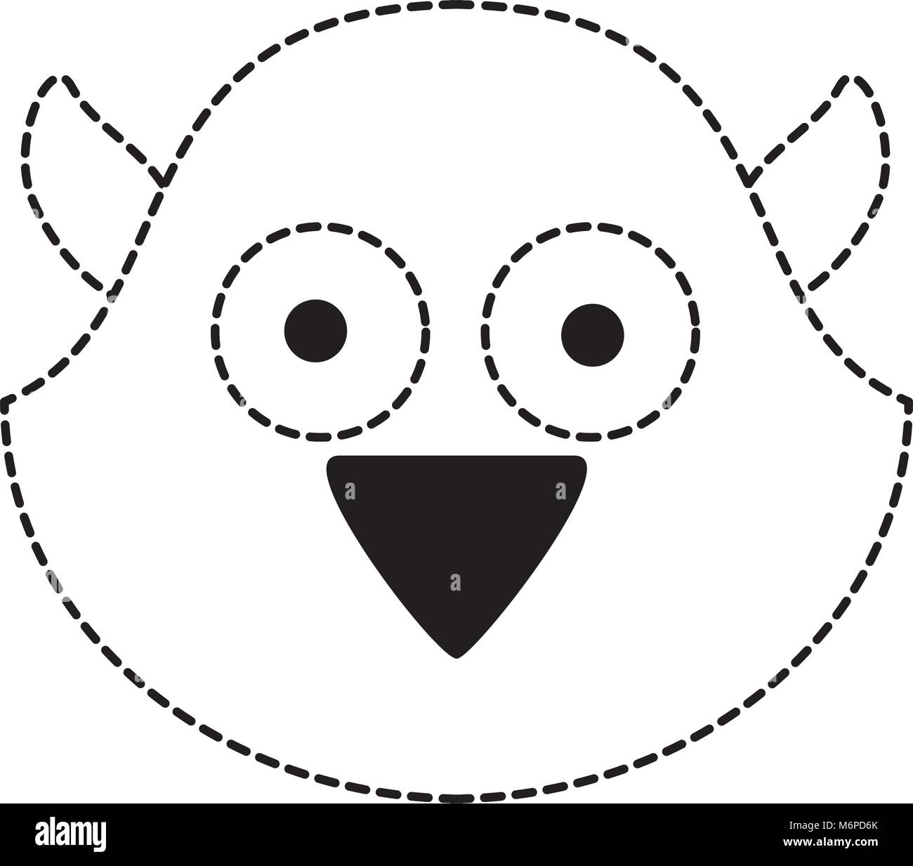 cute bird face icon over white background, vector illustration Stock ...