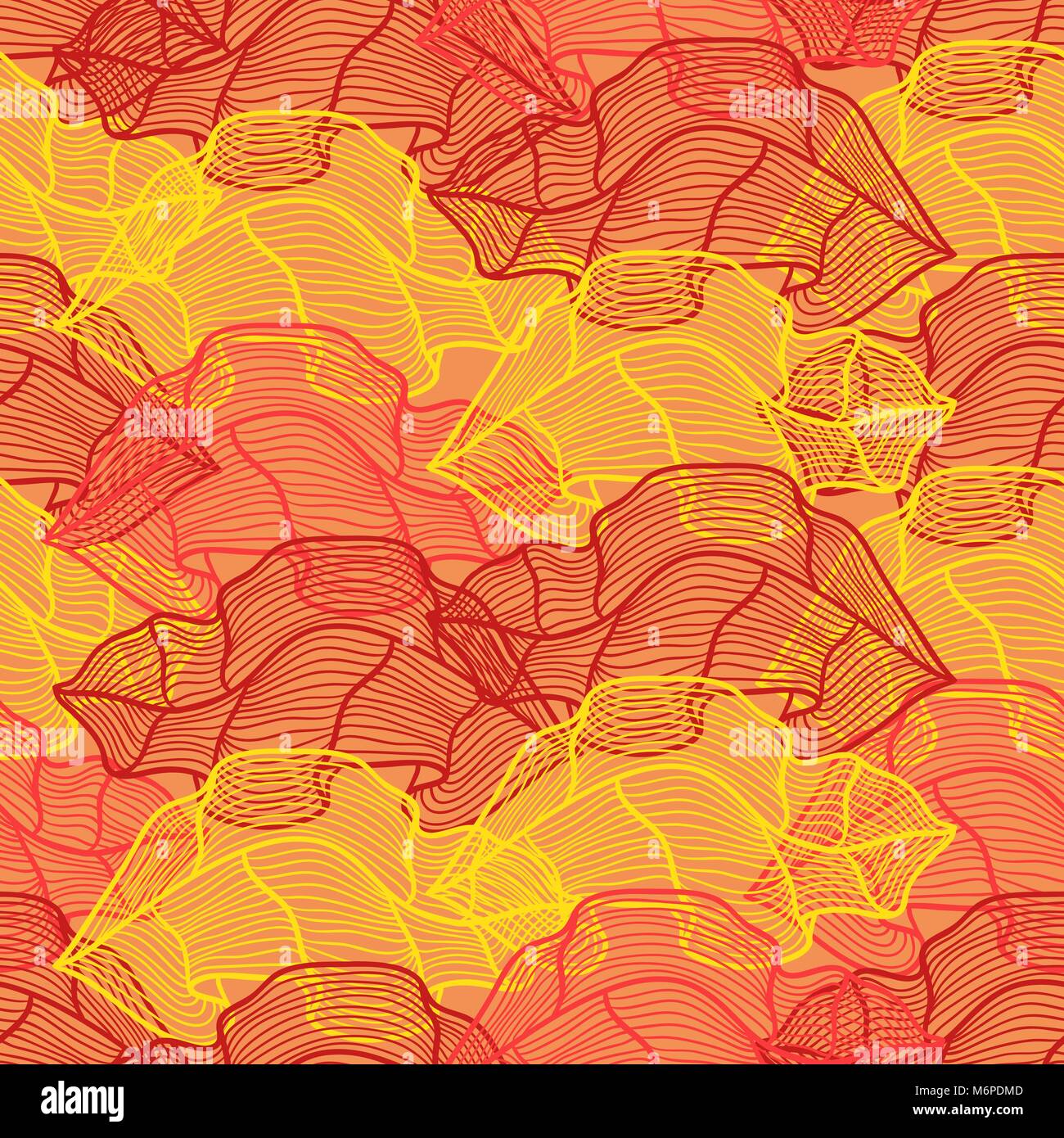 Hand drawn wave line painting Stock Vector Images - Alamy