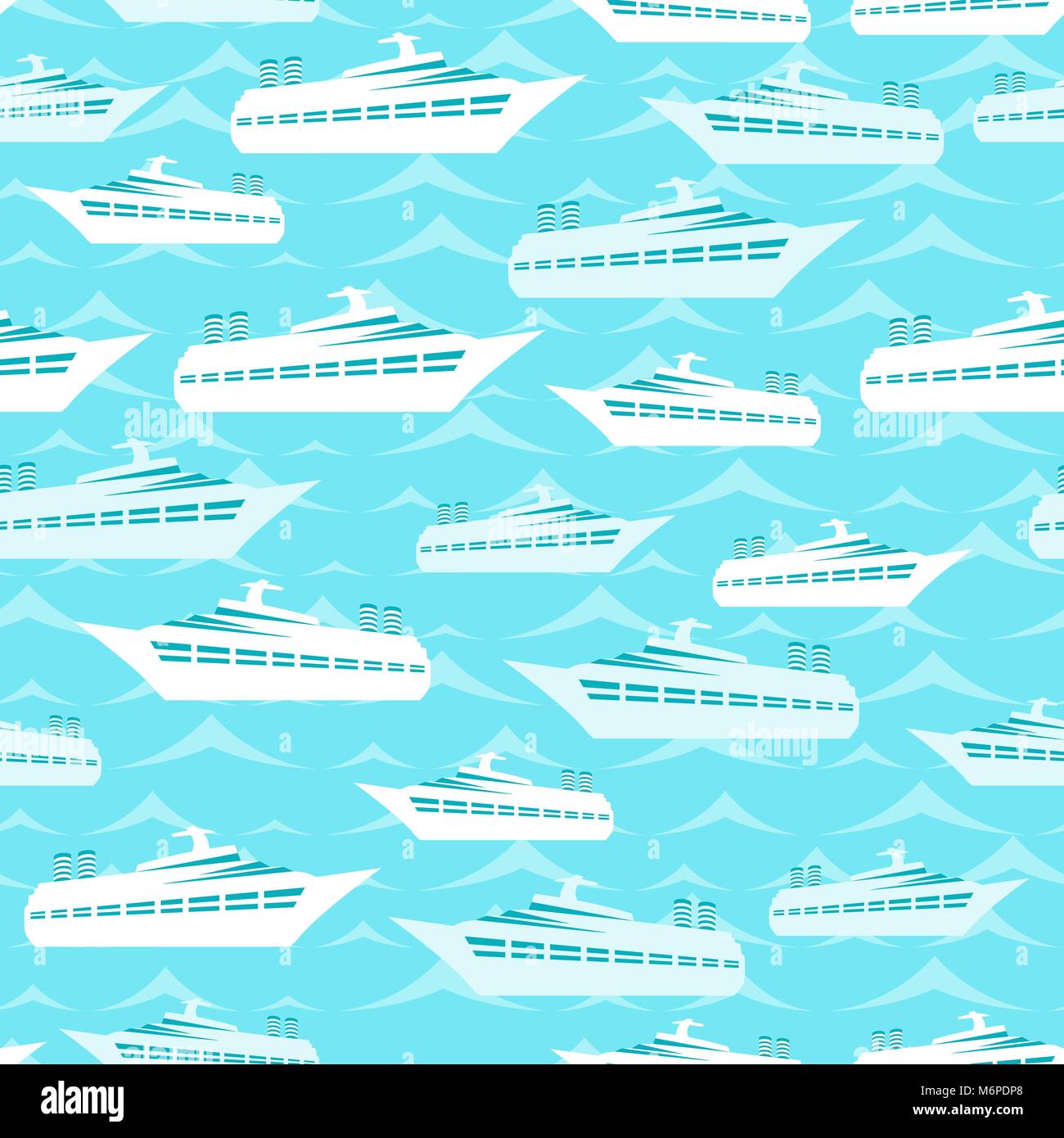 Retro seamless travel pattern of cruise liners Stock Vector Image & Art ...
