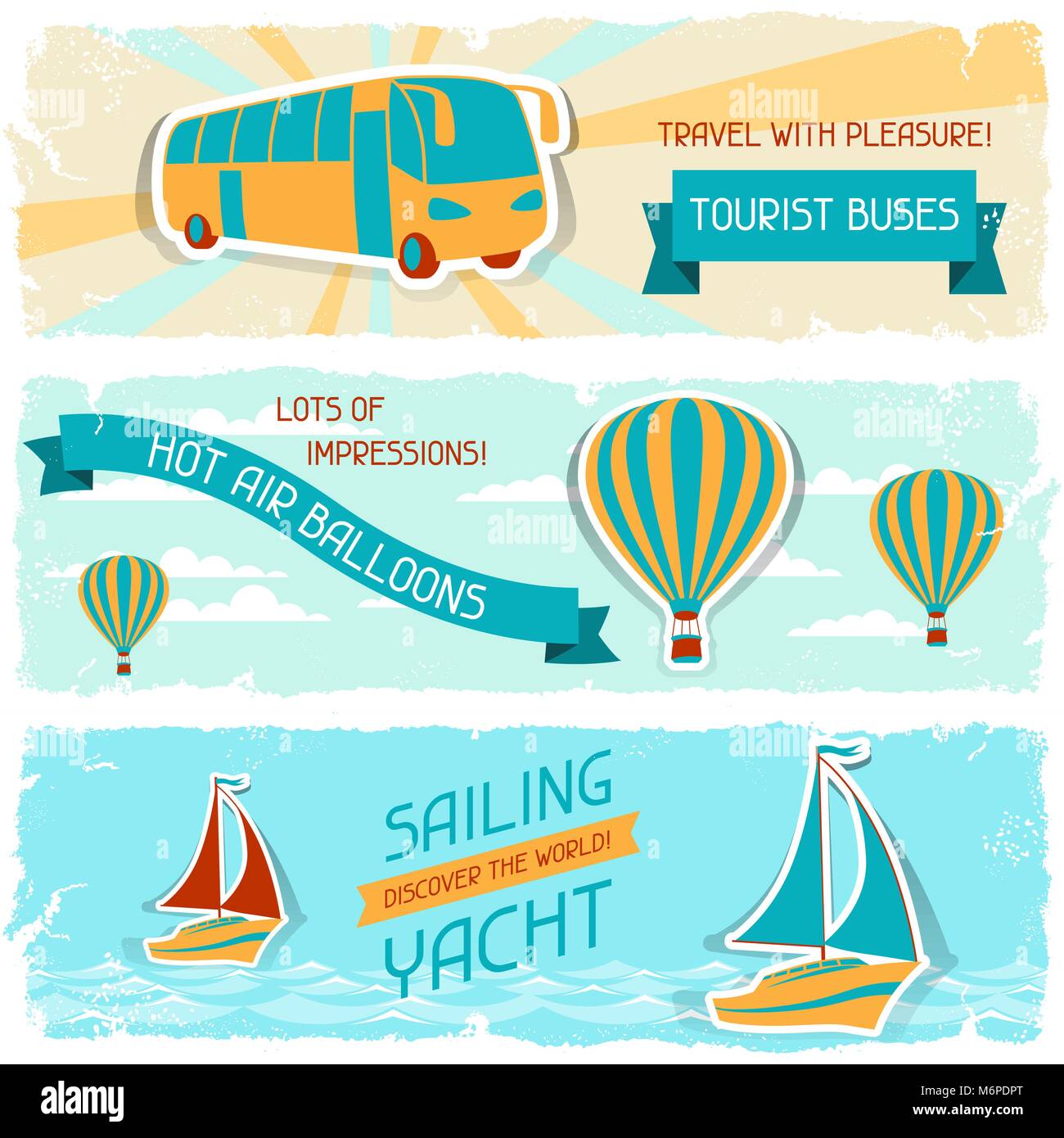 Travel horizontal banner set hi-res stock photography and images - Alamy