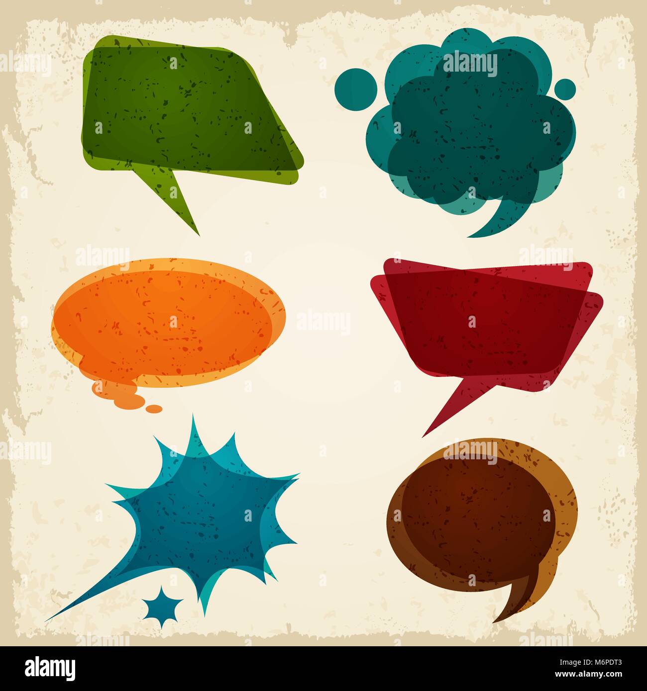 Speech bubble in retro Stock Vector Images - Alamy