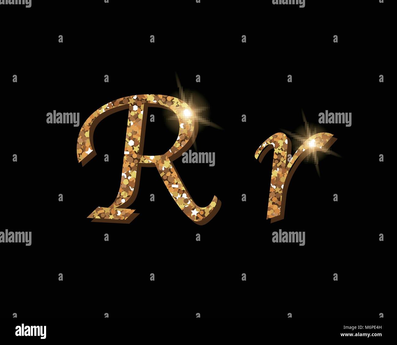 Shinning golden luxury typographic alphabet fonts Stock Vector Image ...