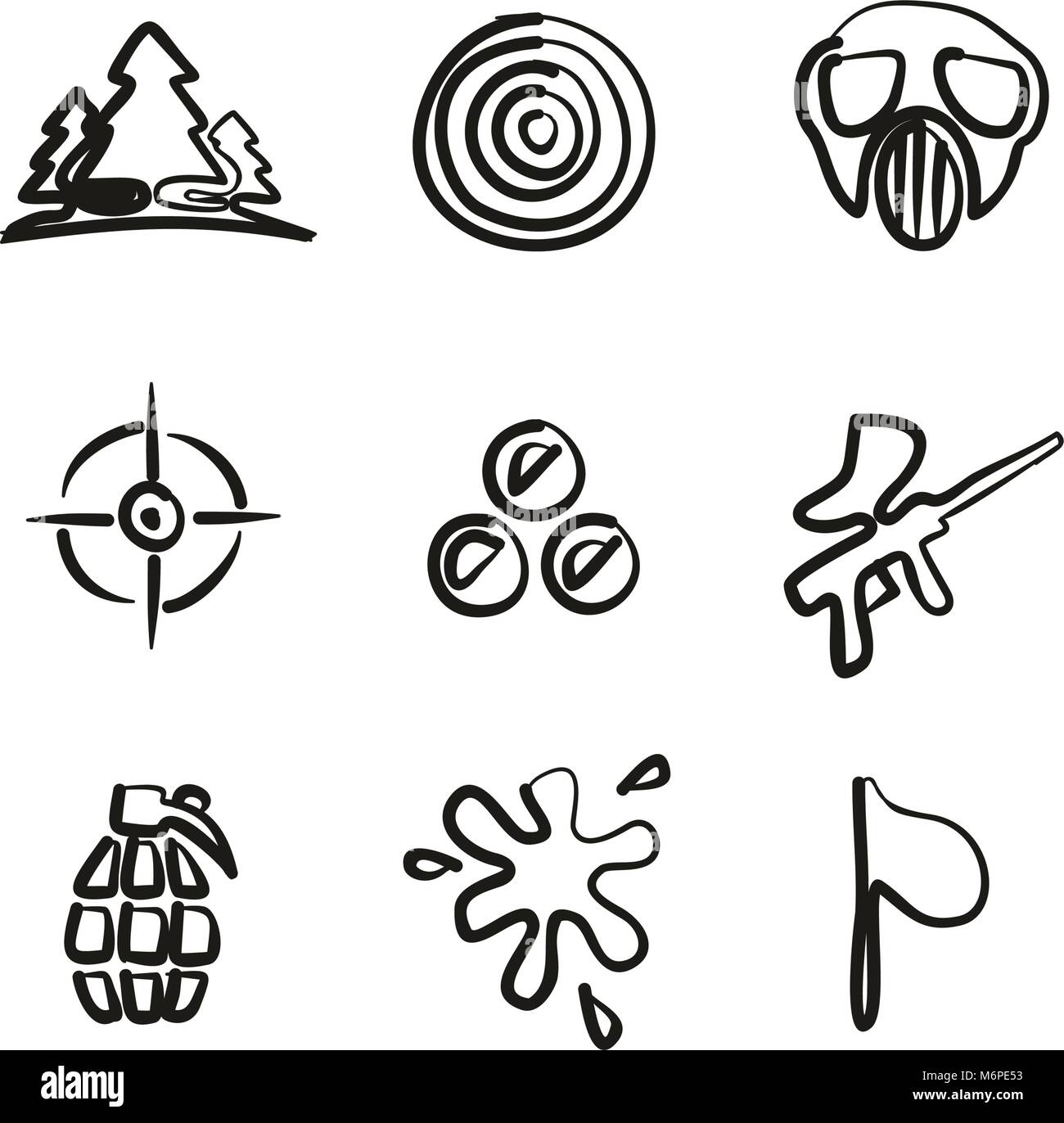 Paintball gun aim army Stock Vector Images - Alamy