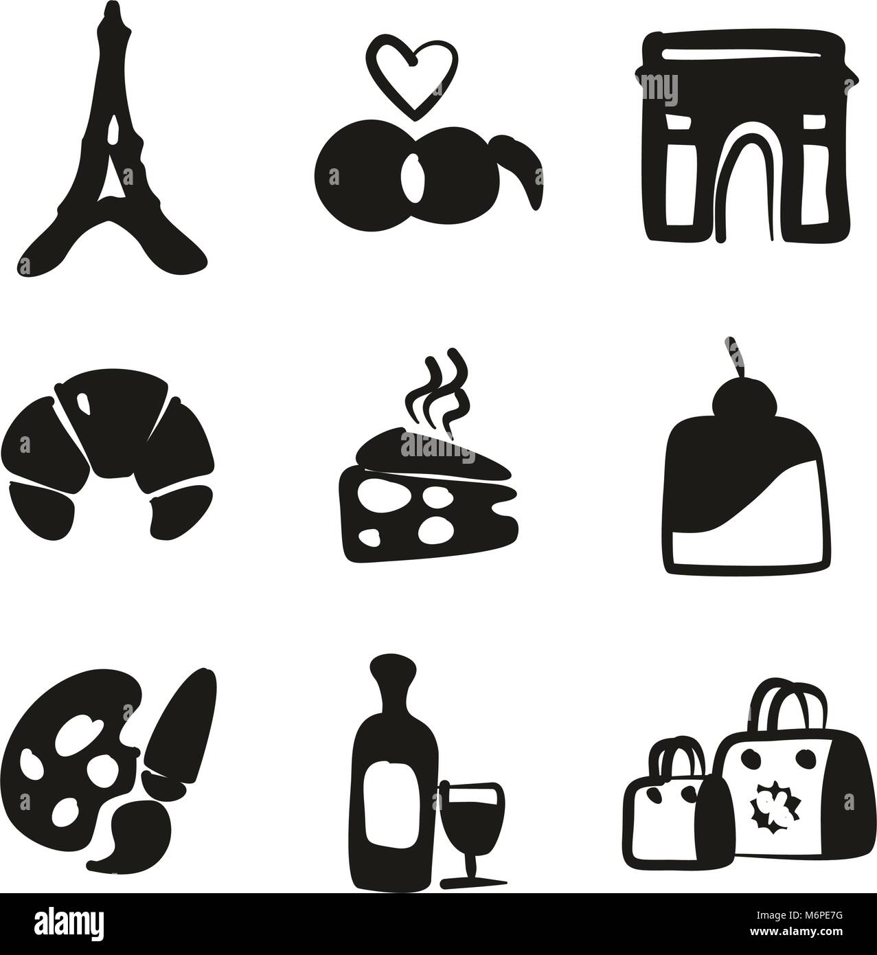 Paris hat woman Stock Vector Images - Alamy