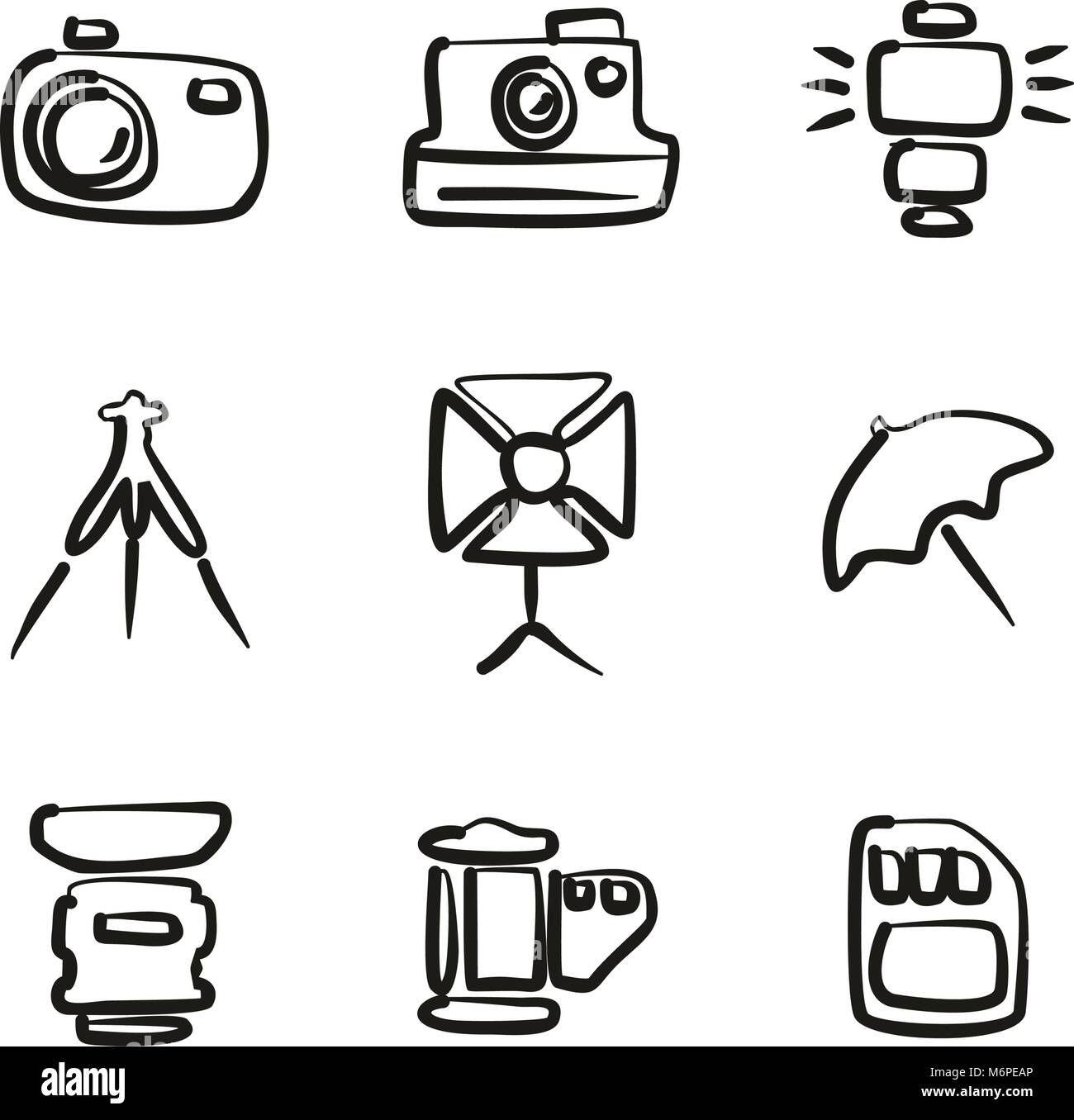 Photography Icons Freehand Stock Vector Image & Art - Alamy