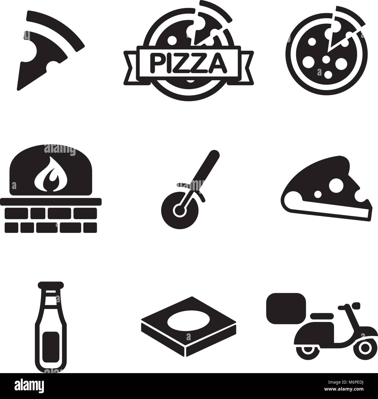 Pineapple pizza slice Stock Vector Images - Alamy