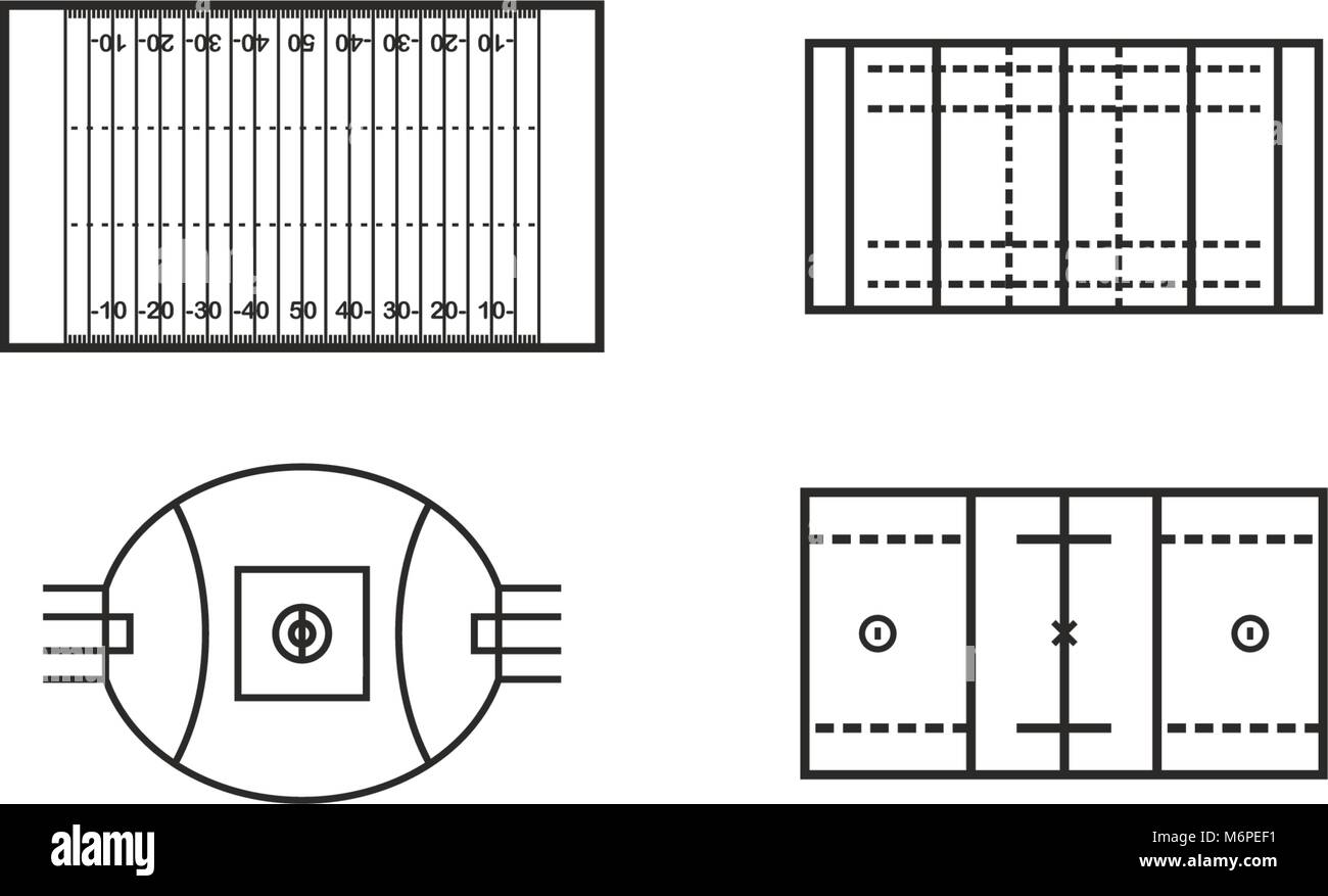 Playing Fields Icons Set 7 Stock Vector Image & Art - Alamy