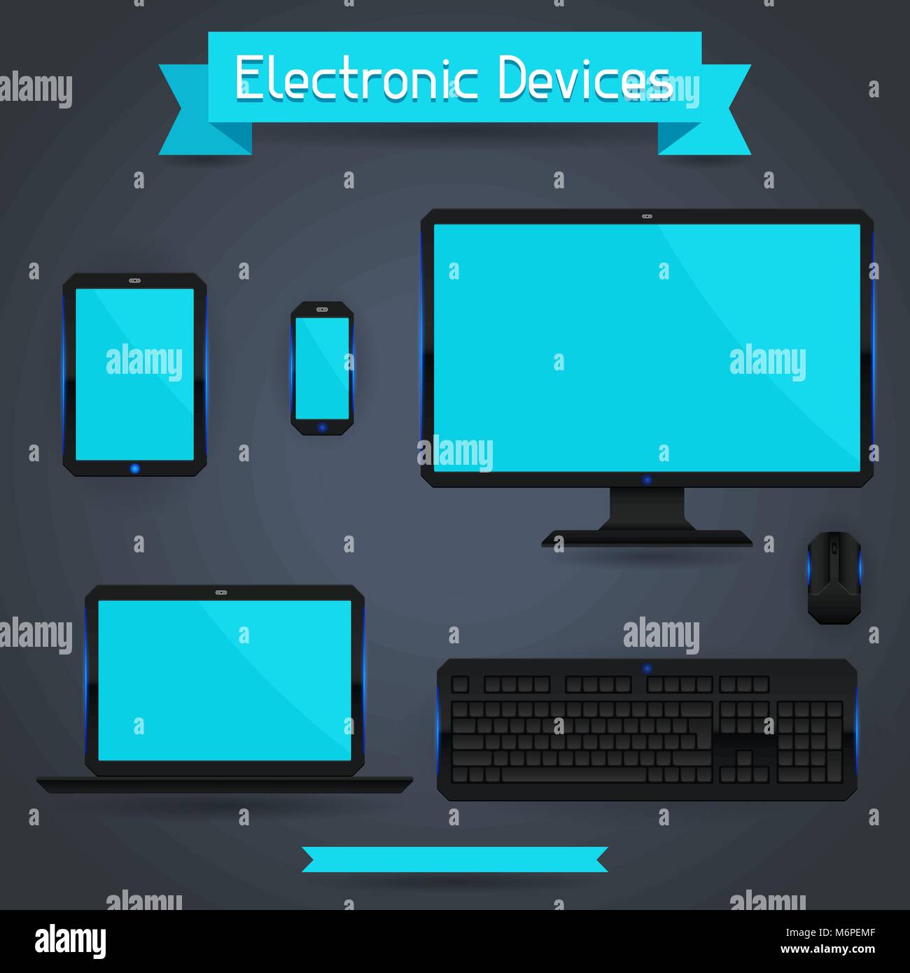 Electronic devices - computer, laptop, tablet and phone Stock Vector ...