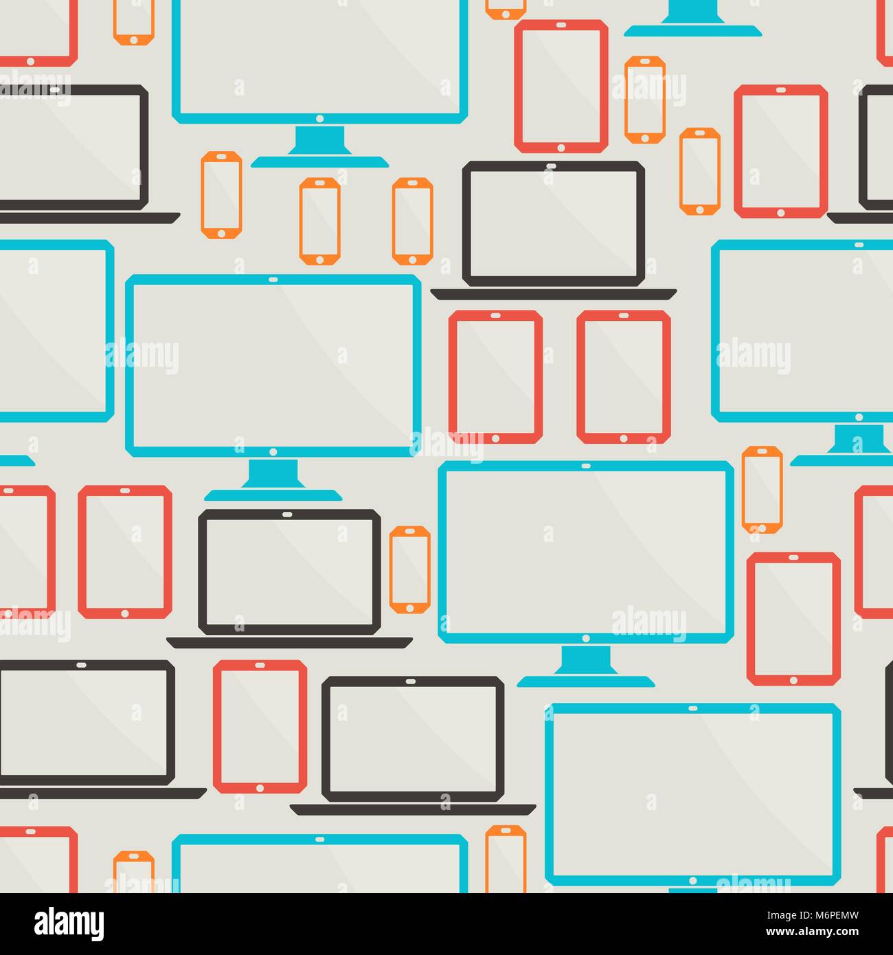 Seamless pattern with electronic devices Stock Vector Image & Art - Alamy