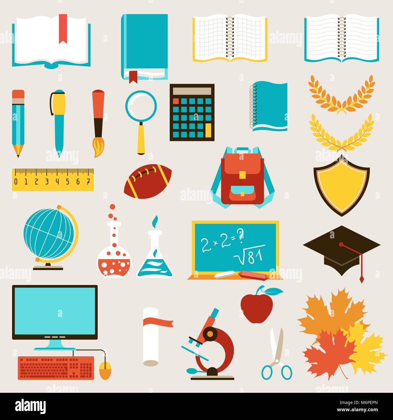 Education icons line symbols Stock Vector Images - Alamy