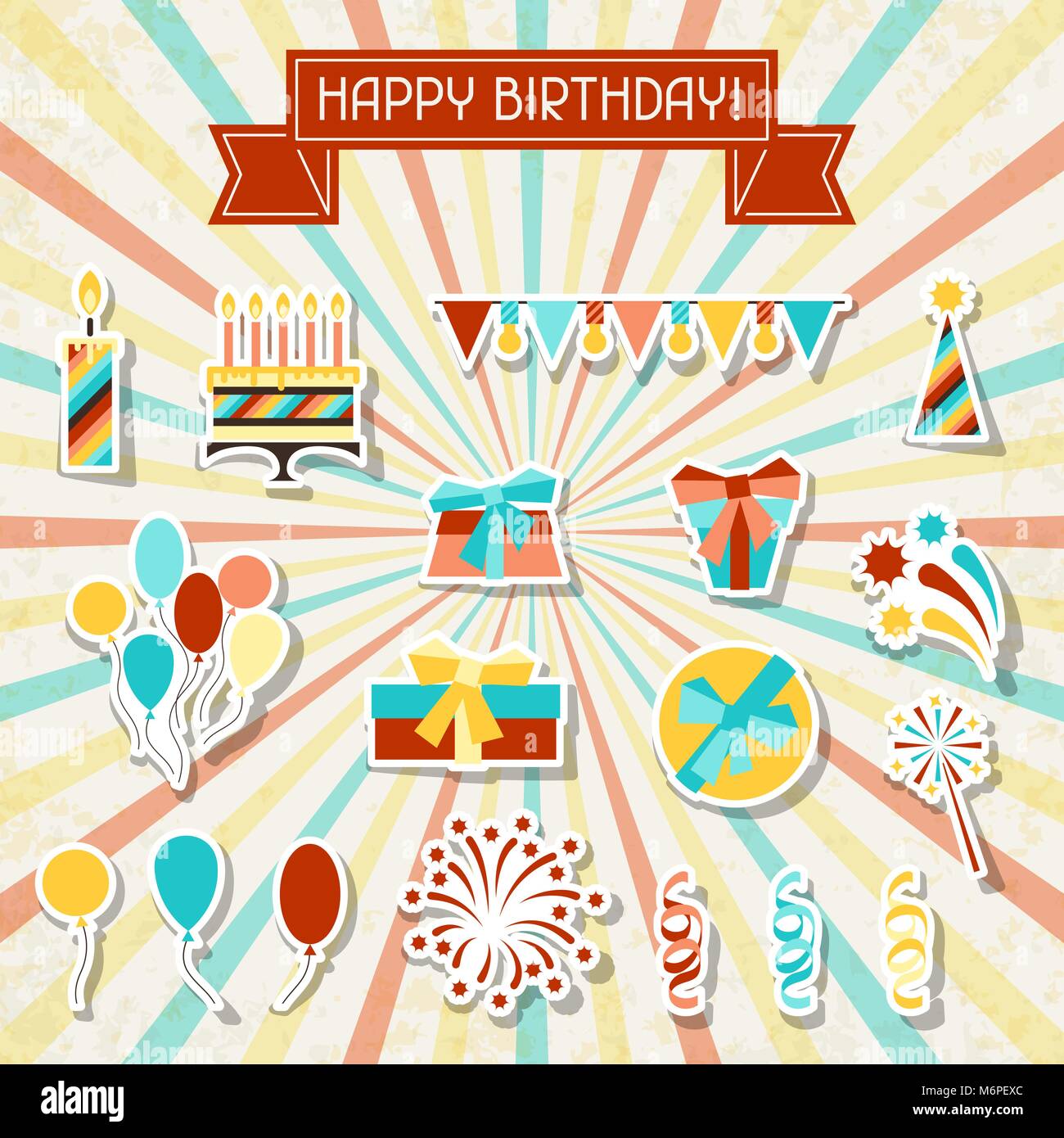 Happy child party balloon Stock Vector Images - Alamy