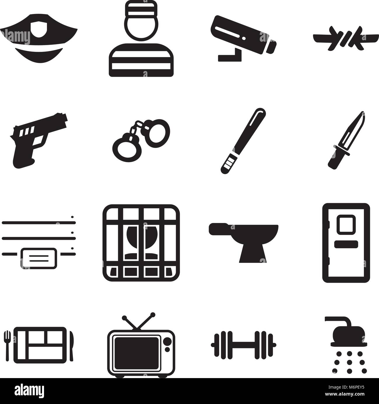 Barbed wire prison concept Stock Vector Images - Alamy