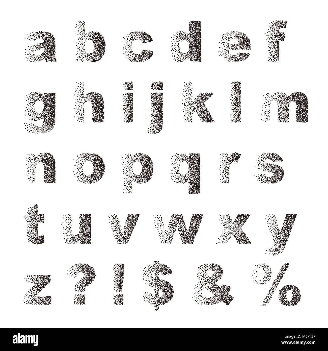 Stipple font hi-res stock photography and images - Alamy