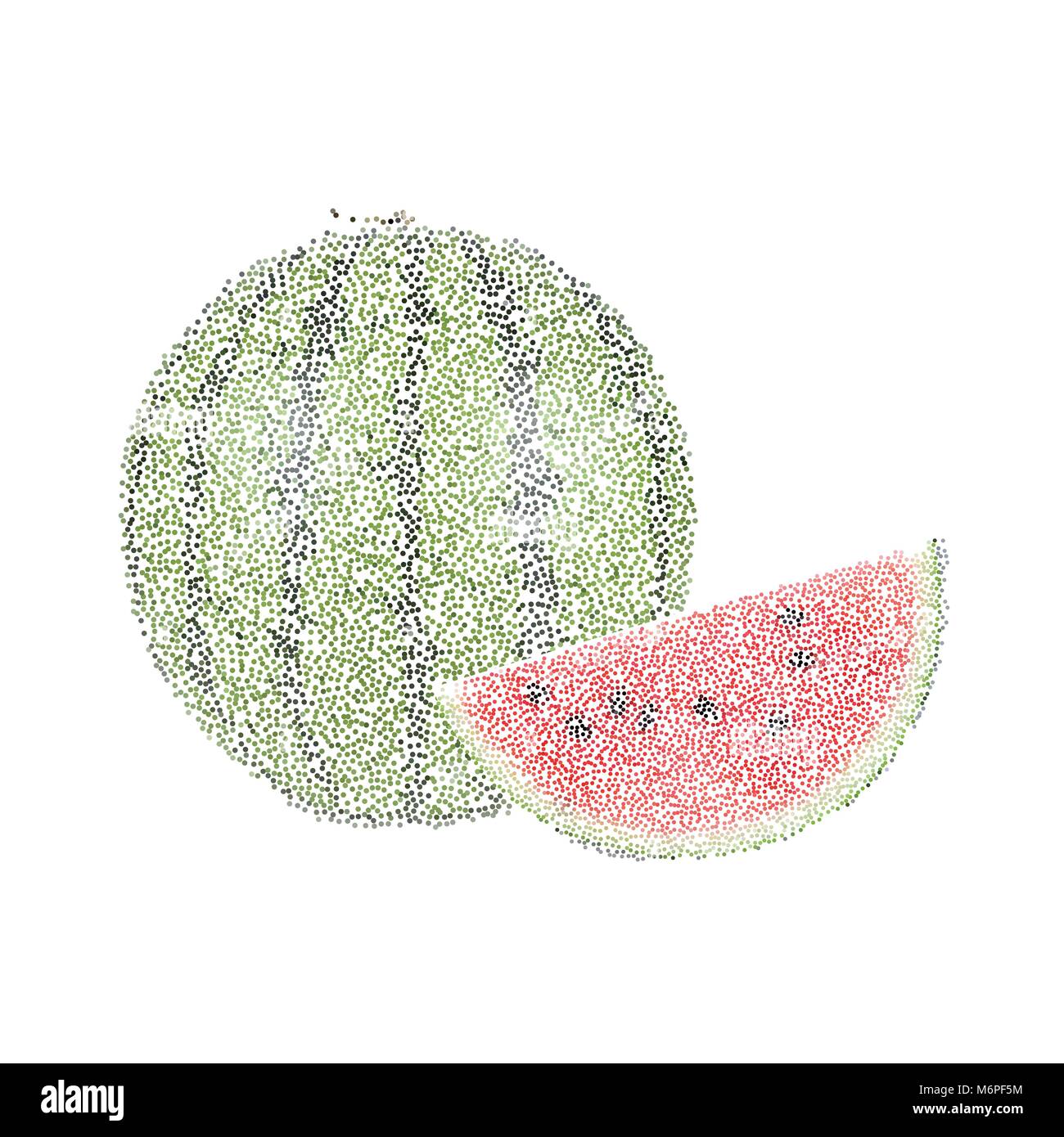 Tropical nature fresh colorful stippling fruit isolated vector water ...
