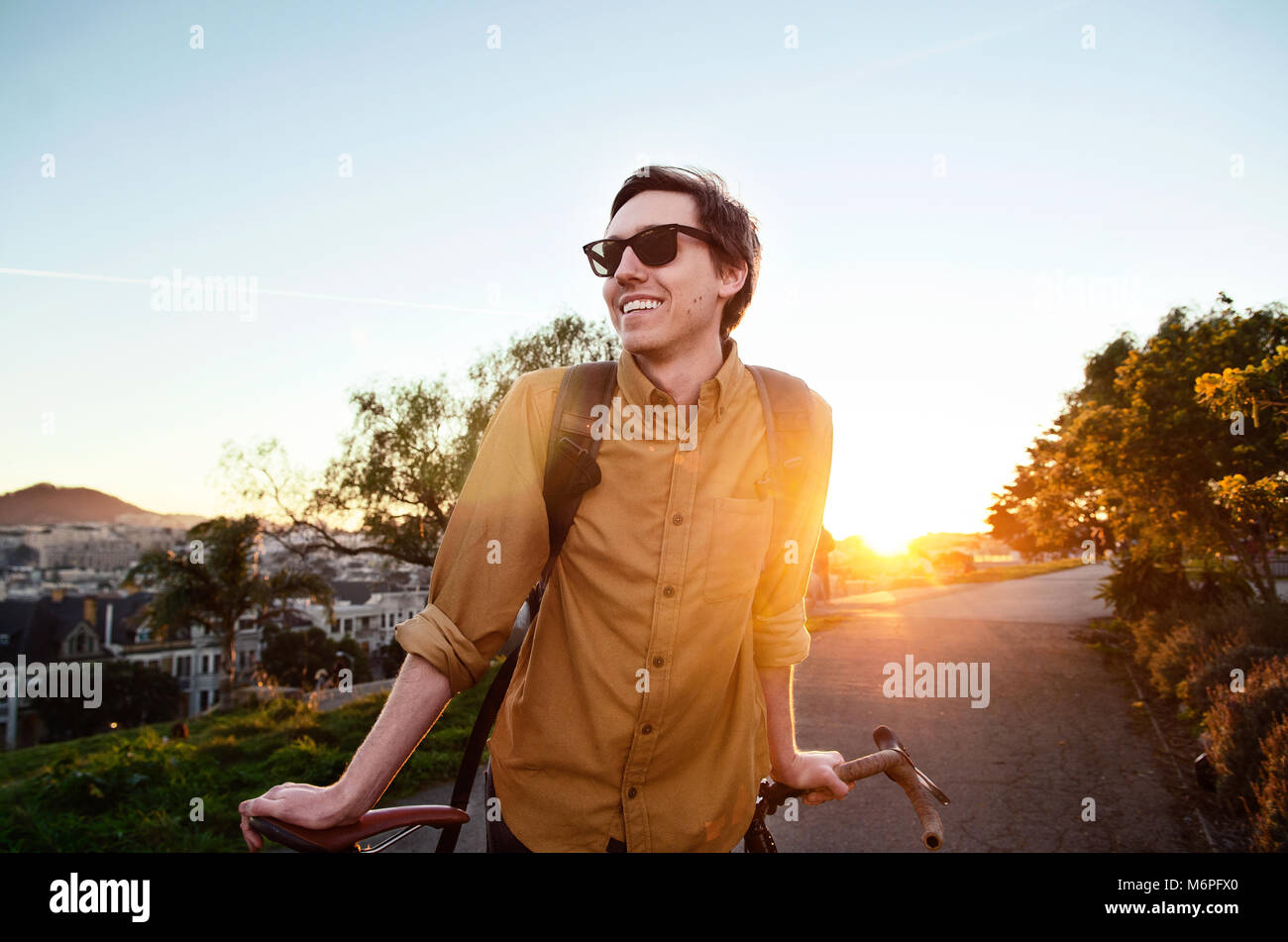 Walking with bike hi-res stock photography and images - Alamy