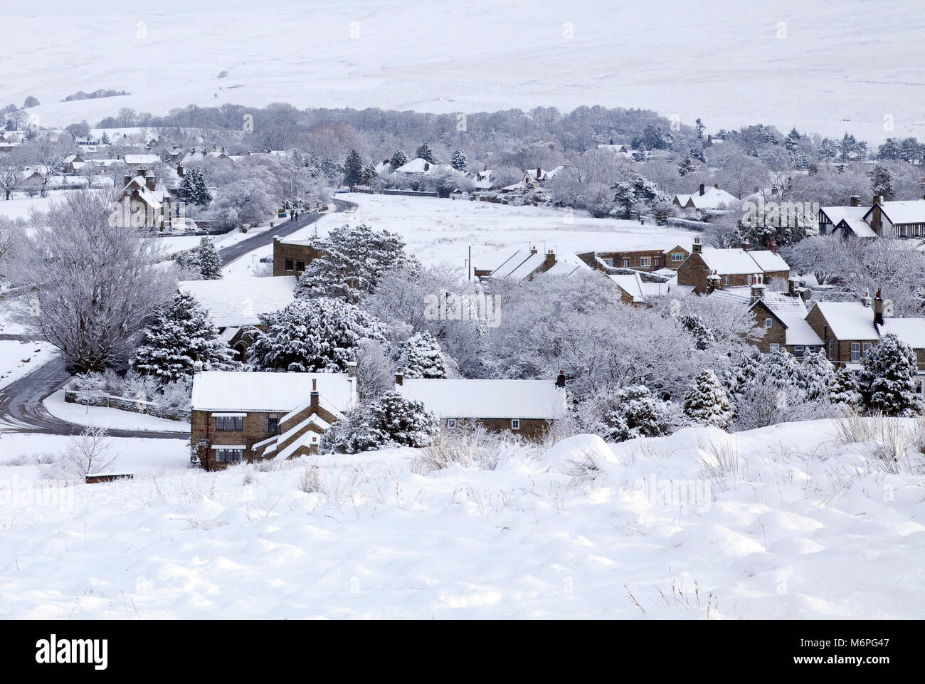 Goathland in winter from Moss Rigg North York Moors North Yorkshire ...