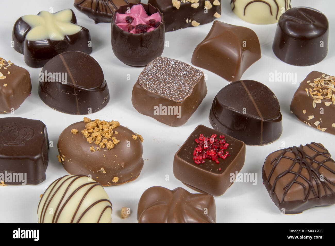 Assortment of sweet confectionery chocolates Stock Photo - Alamy