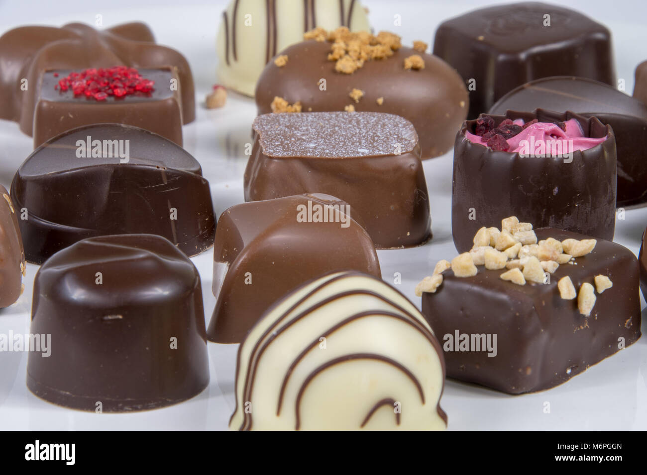 Assortment of sweet confectionery chocolates Stock Photo - Alamy