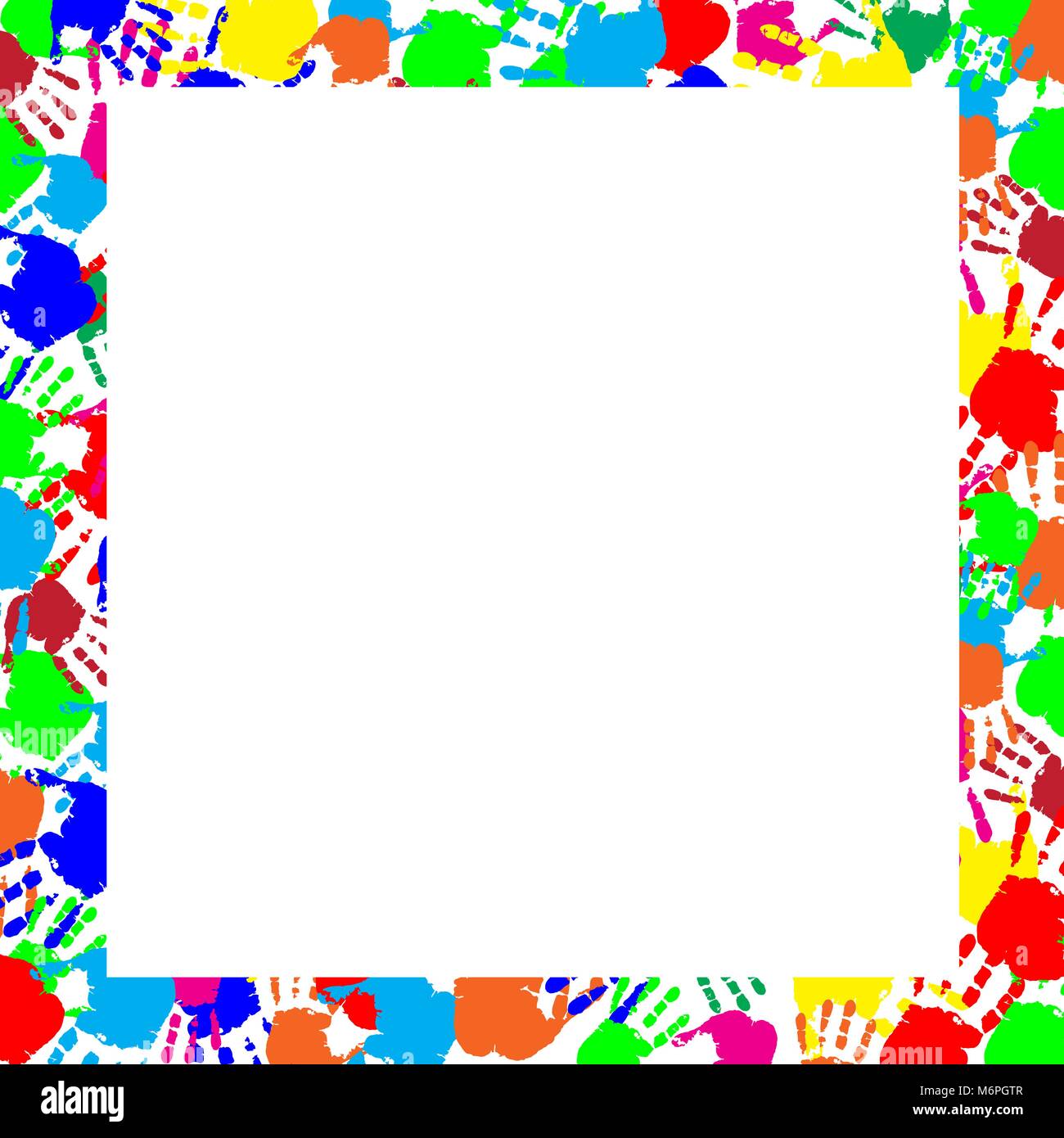Kid's handprint on white hi-res stock photography and images - Alamy