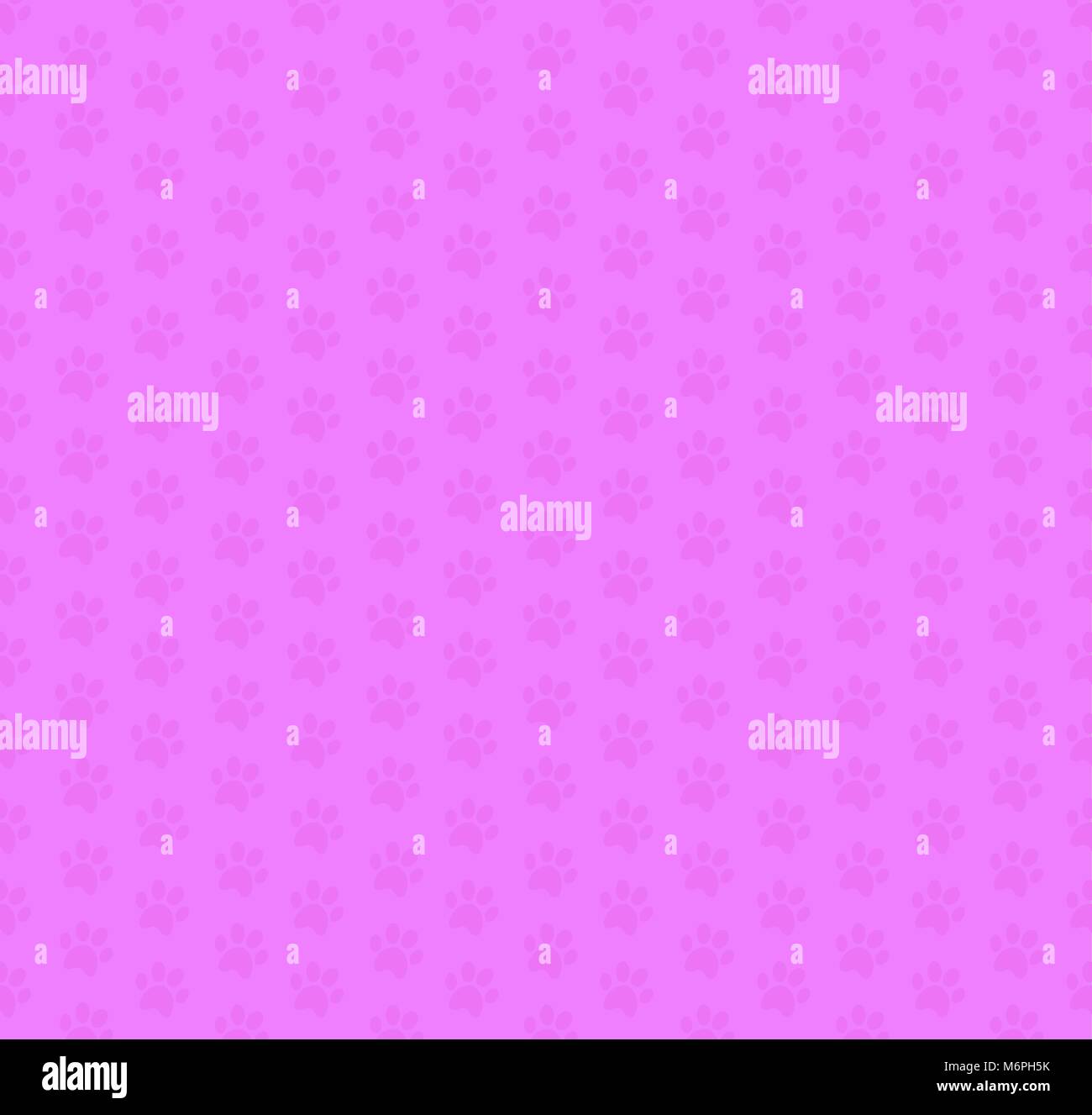 Cute pink seamless pattern of animal footprints. Vector illustration ...