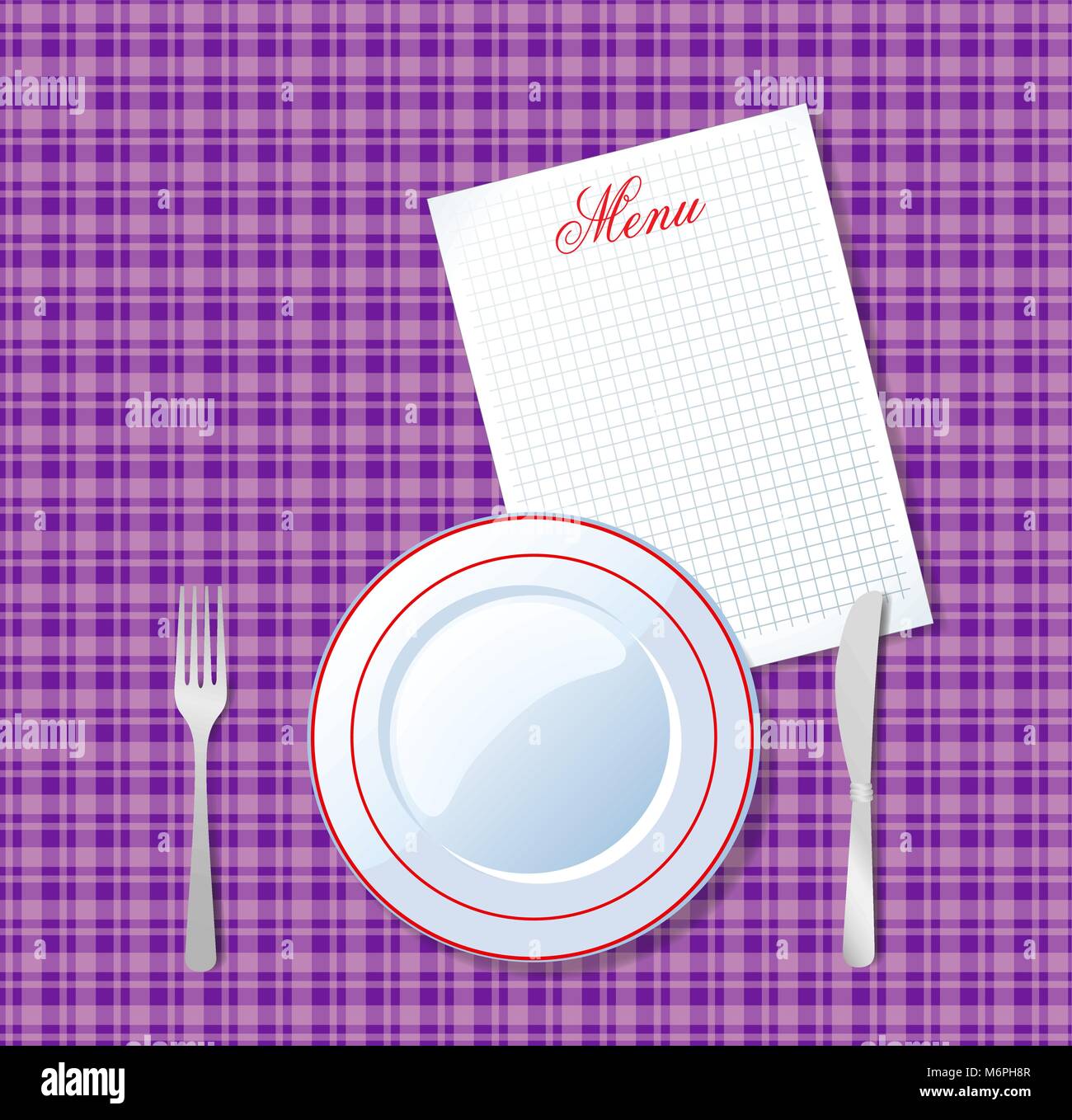 Sheet menu Stock Vector Images - Alamy