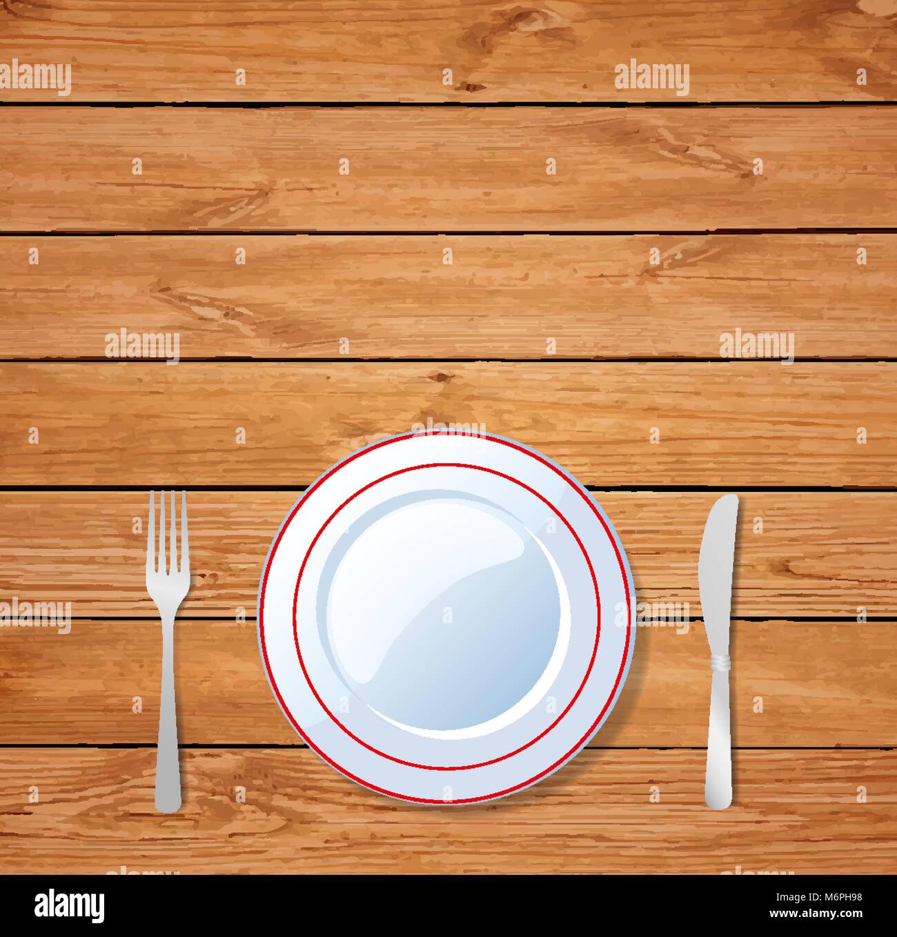 Empty Place Setting At Dinner Table