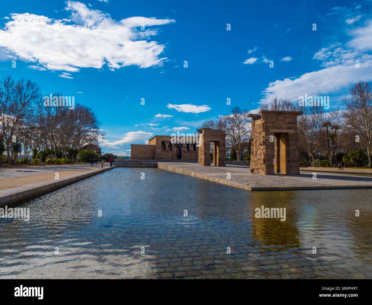 Debod temple at West Park in Madrid - the Templo de Debod Stock Photo ...