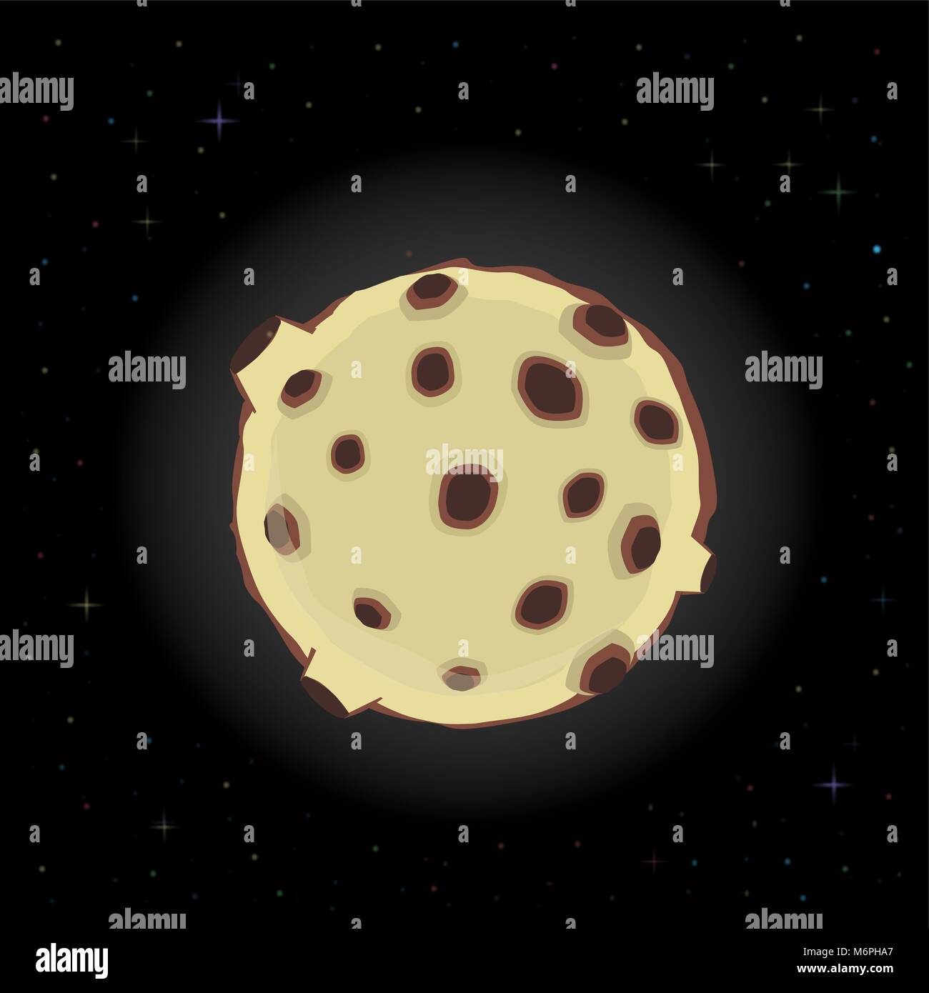 Cartoon Moon Craters Full Moon Cartoon Crater Stock Illustrations