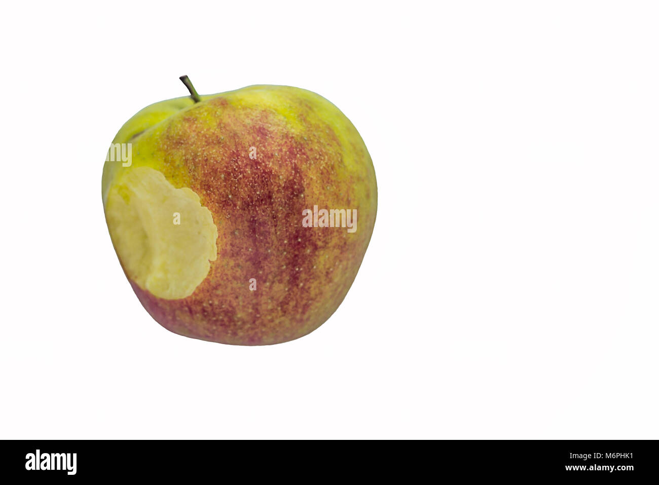 the bitten Apple on the background of the substrate for cards Stock ...