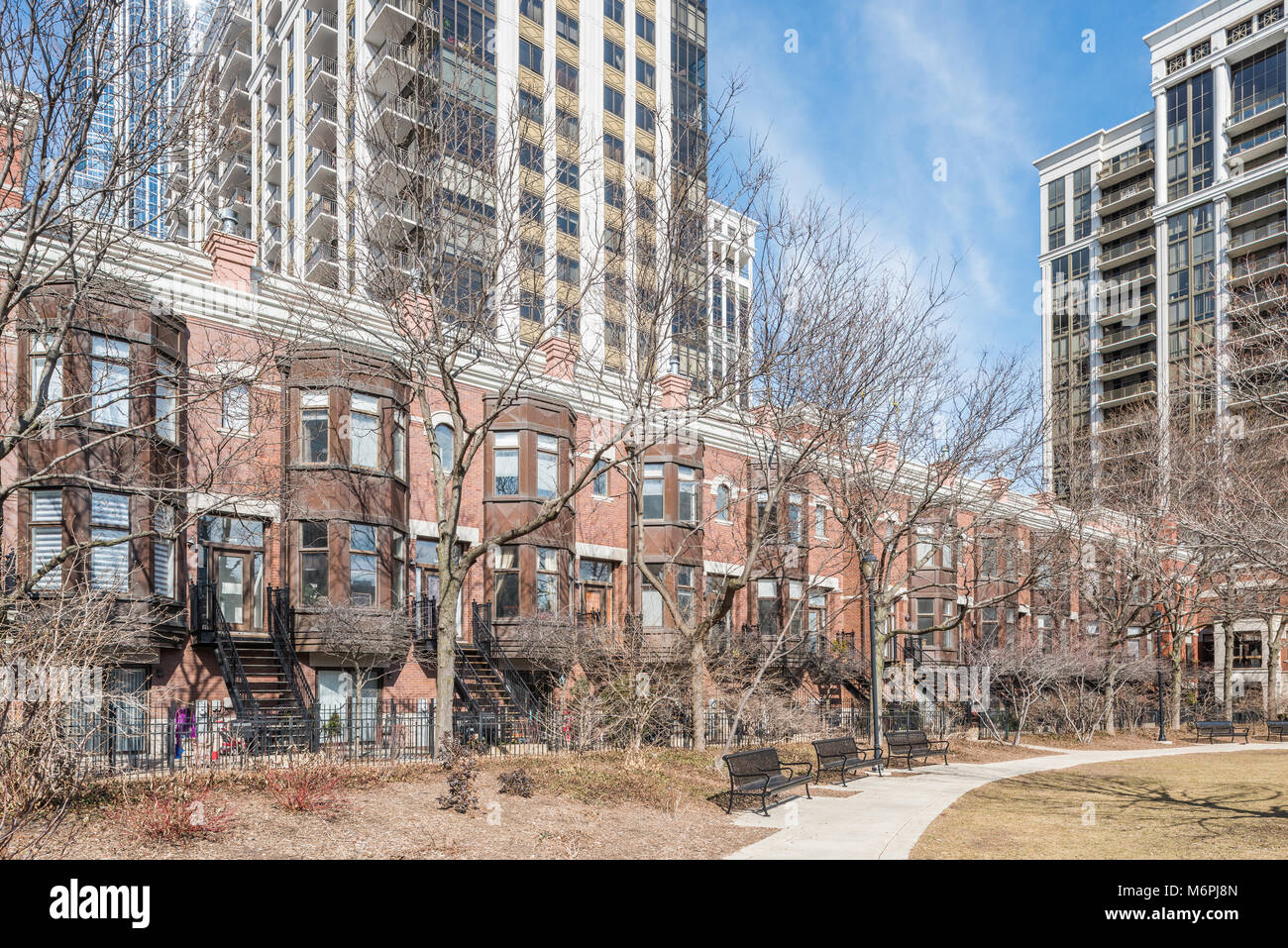 Residential buildings in the South Loop - Central Station neighborhood ...