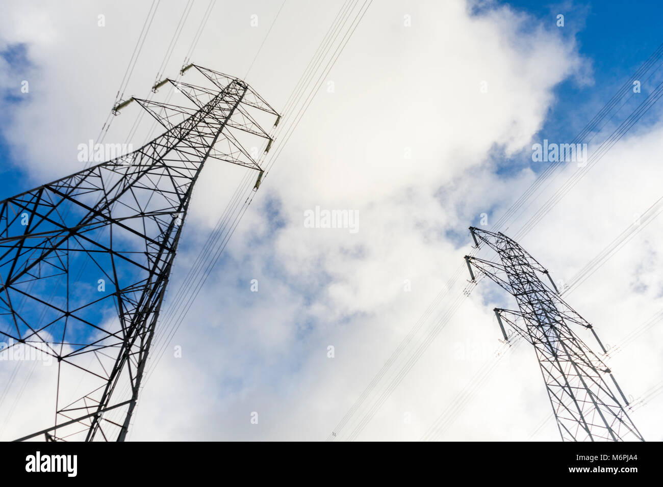 Electricity lattice pylons abstract angle, England, UK Stock Photo - Alamy Electricity lattice pylons abstract angle, England, UK Stock Photo - Alamy